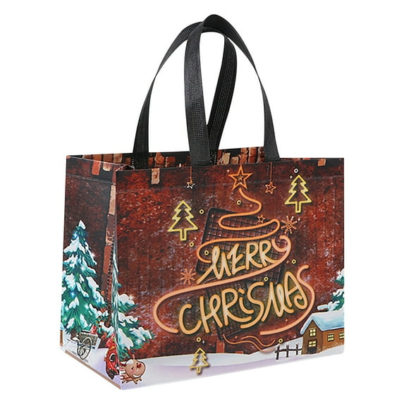 Christmas Gift Bag Reusable Nonwoven Gift Tote Bags - Multi-Pattern ...