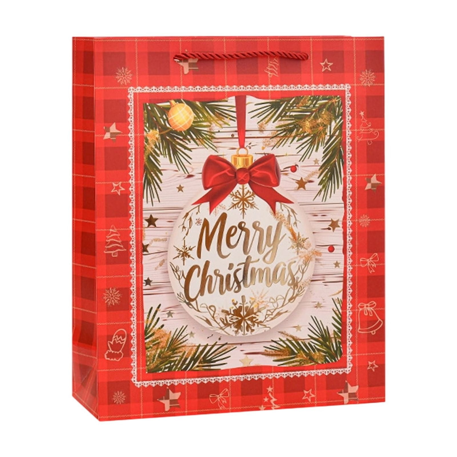 A Christmas Gift Bag Set, 9.45X7.09X3.35In, Thickened Cardboard ...