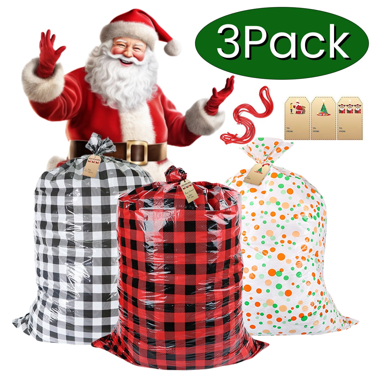 Christmas Gift Bags Large Santa Sacks Christmas Decoration Christmas ...