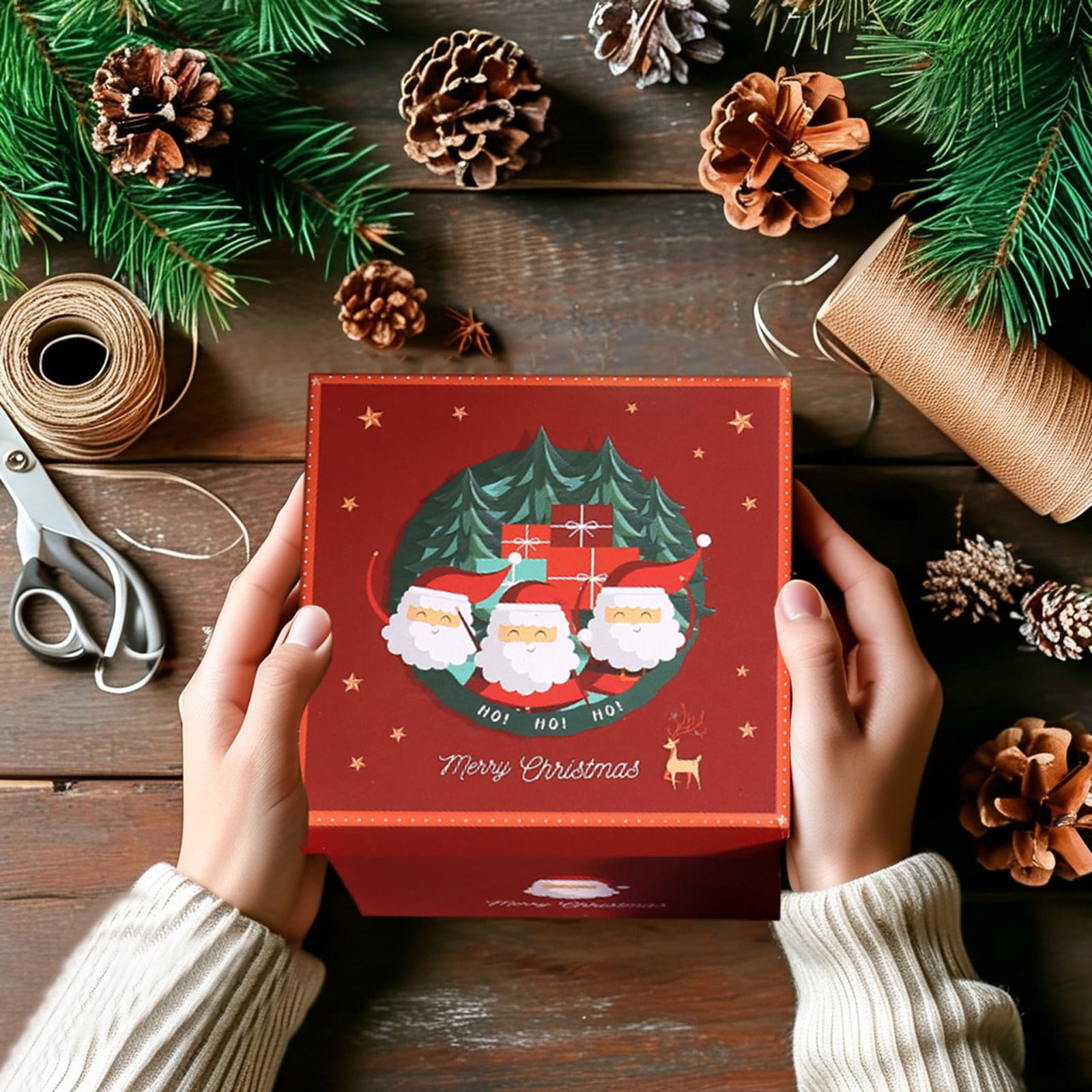 Christmas Gift Box, Holiday Gift Packaging, Paper Material, Small Candy ...