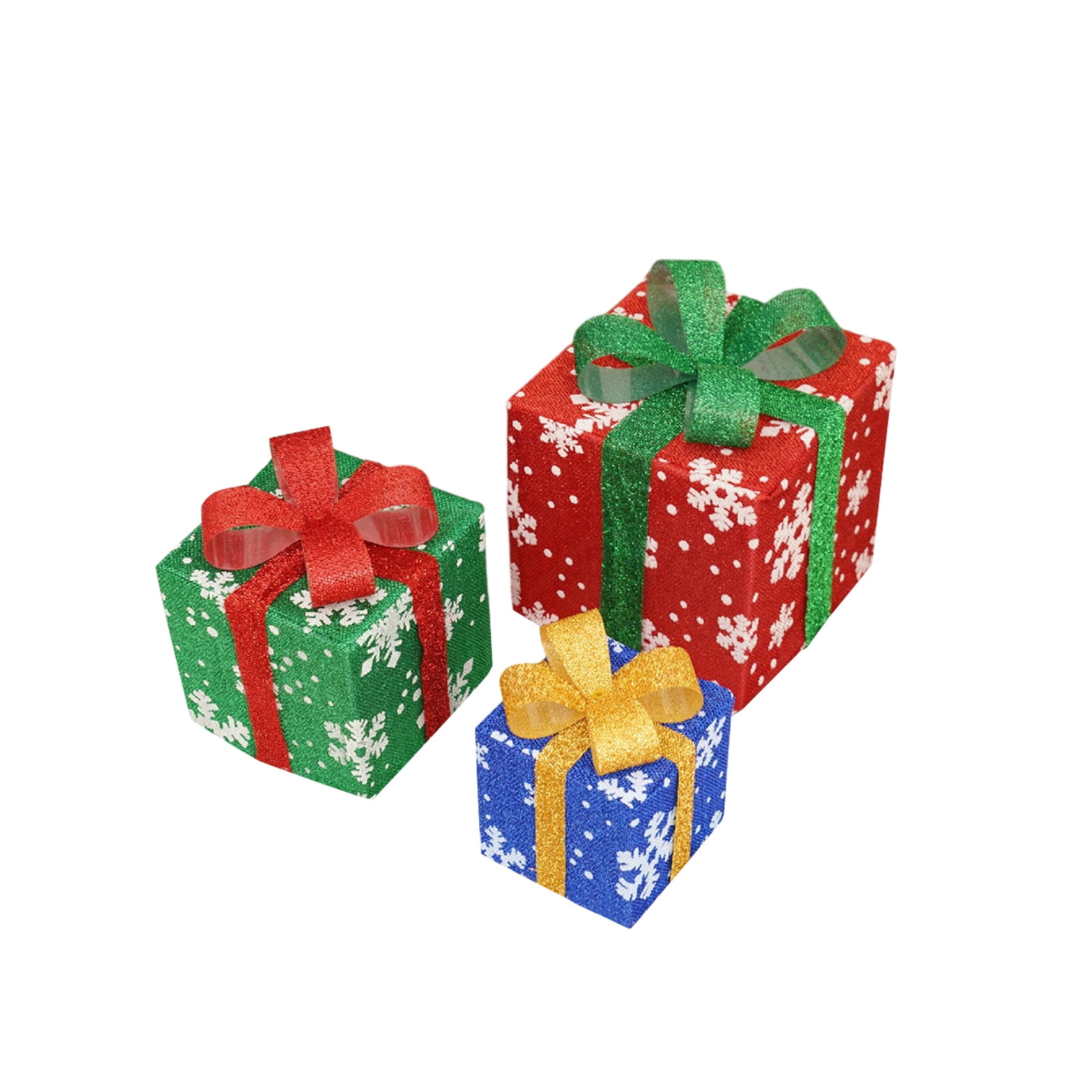 Christmas Gift Box Three-Piece Set With Snowflake Design For Home And ...