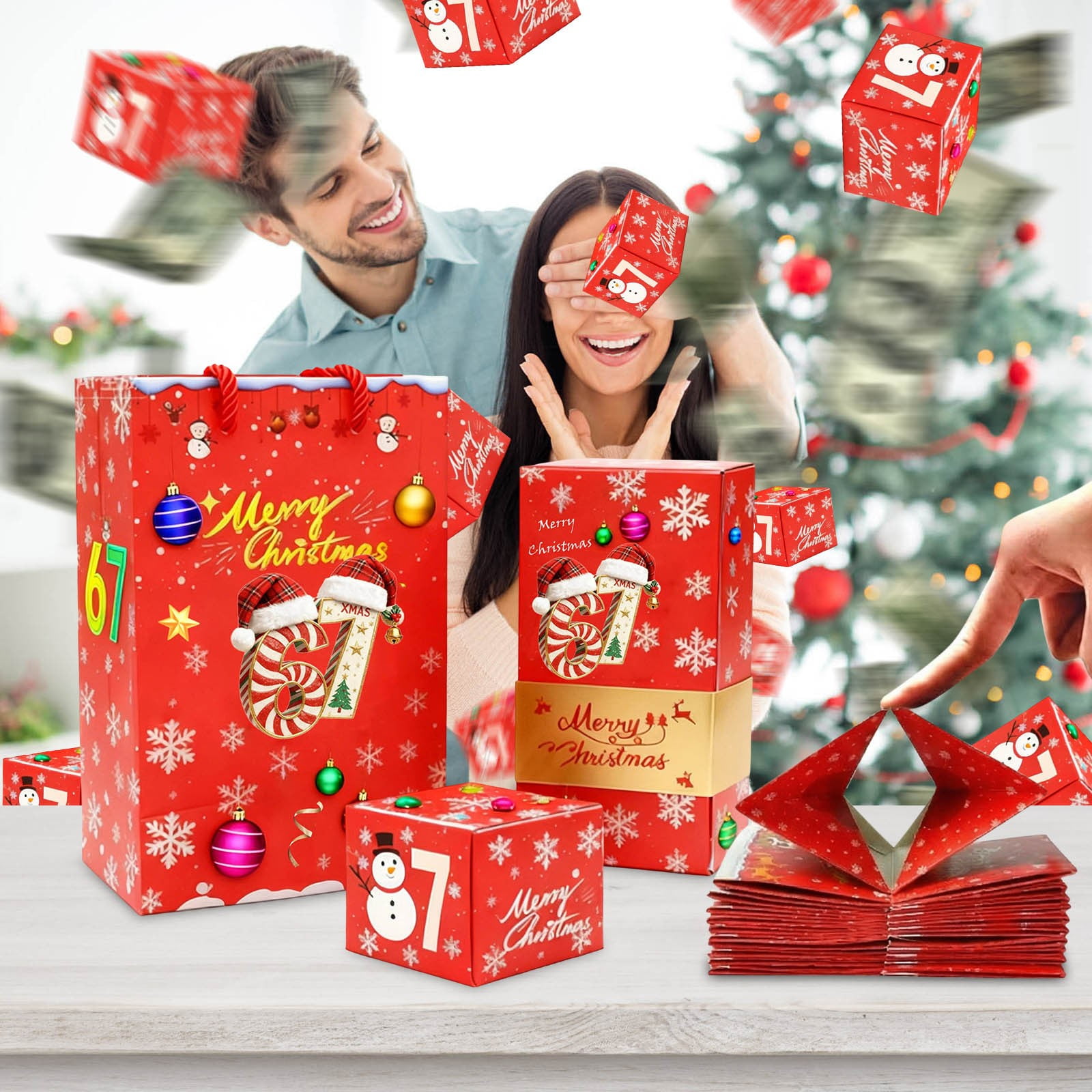 Christmas Gift Boxes, Surprise Box Explosion, Pop-Up Explosion Box ...
