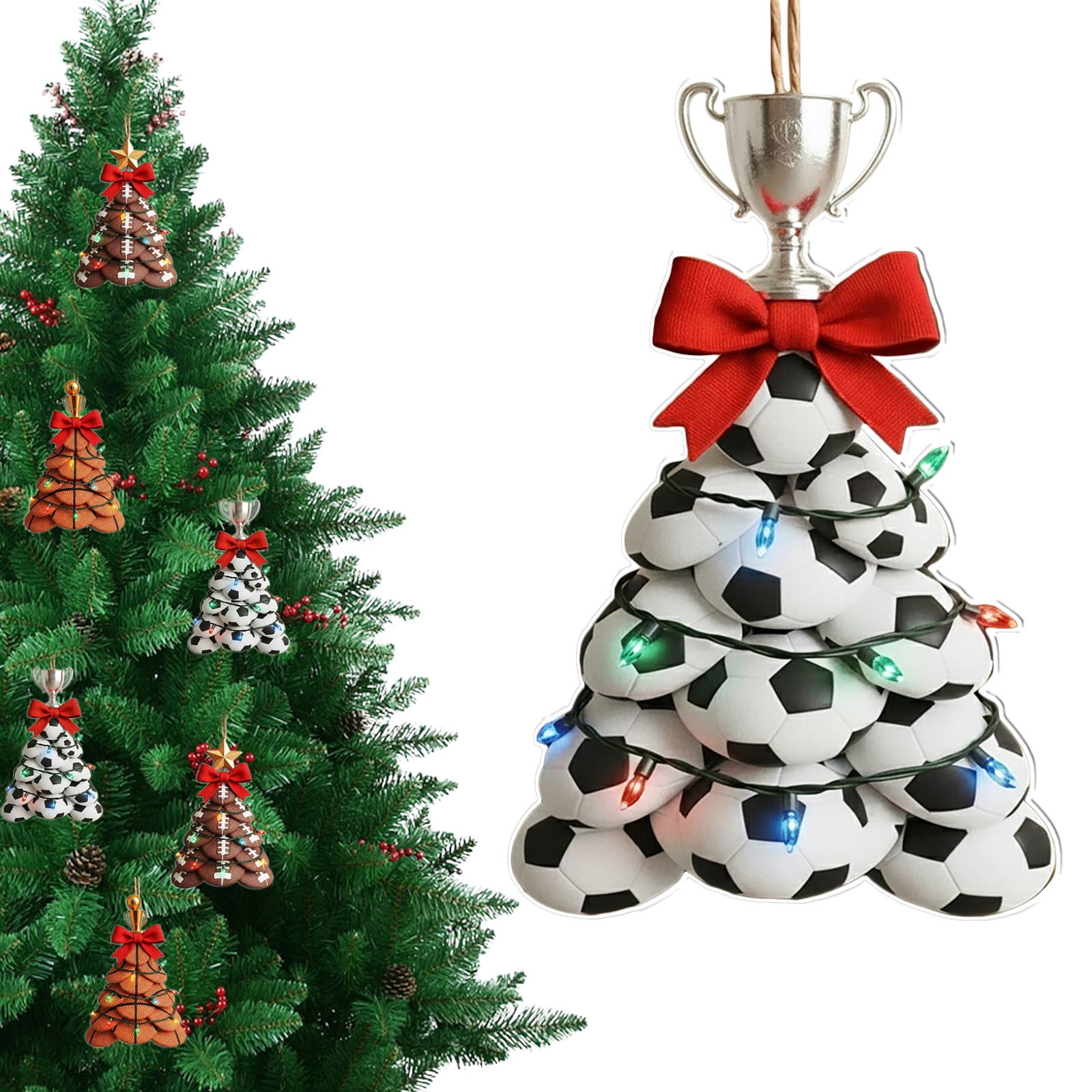 Christmas Gift!Cyenie C Christmas Ornament (Acrylic) Soccer Ball ...