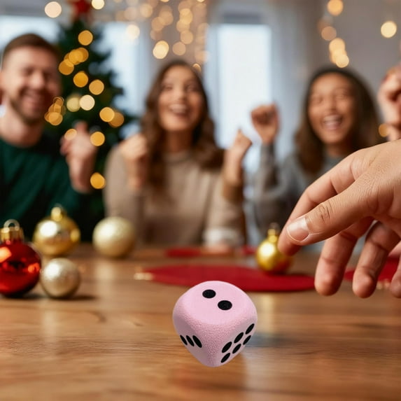 Christmas Gift Exchange Dice Game Set - 6 Sided Festive Party Game for ...