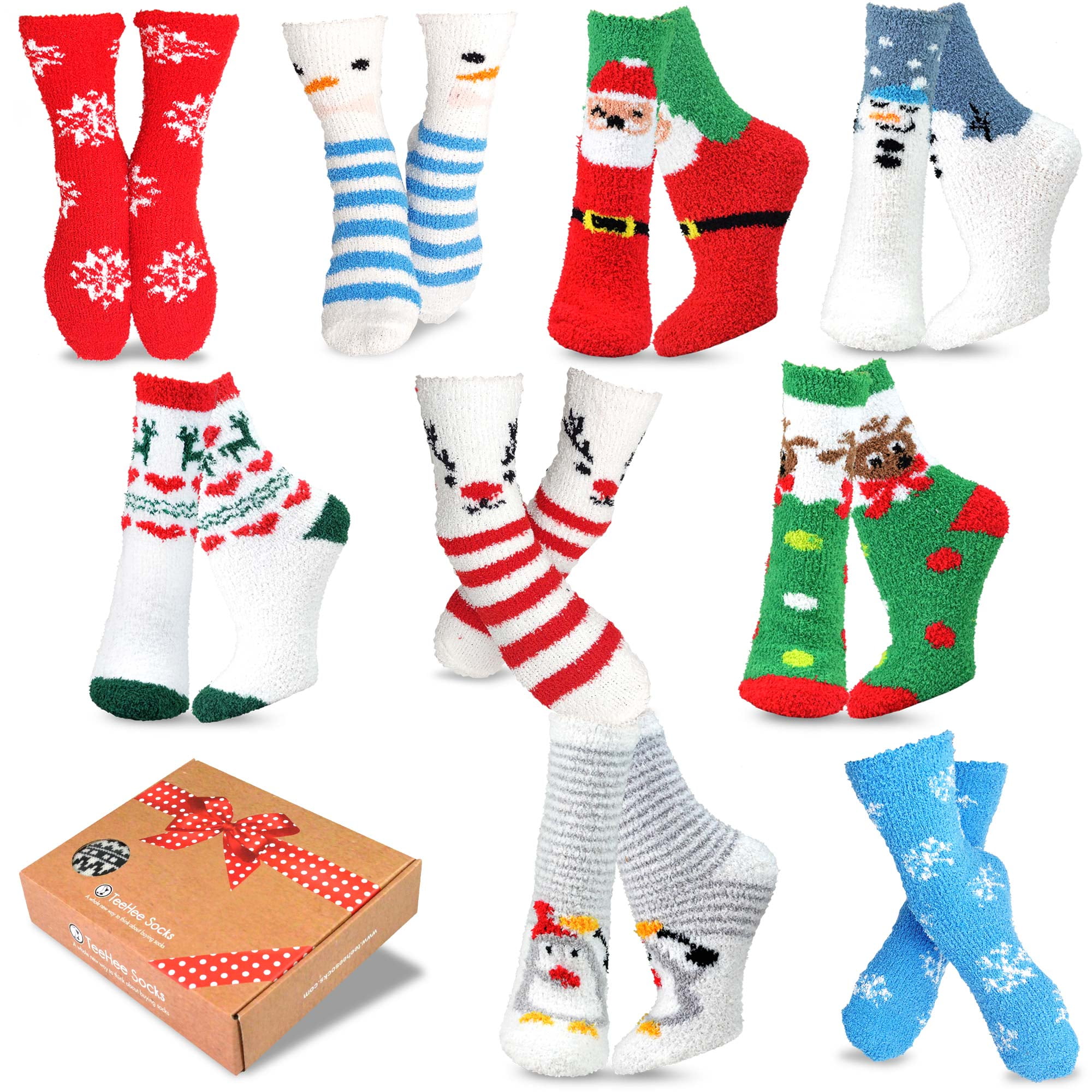 Christmas Gift Funny Santa Polarbear Reindeer Snowman Penguin Stripes ...