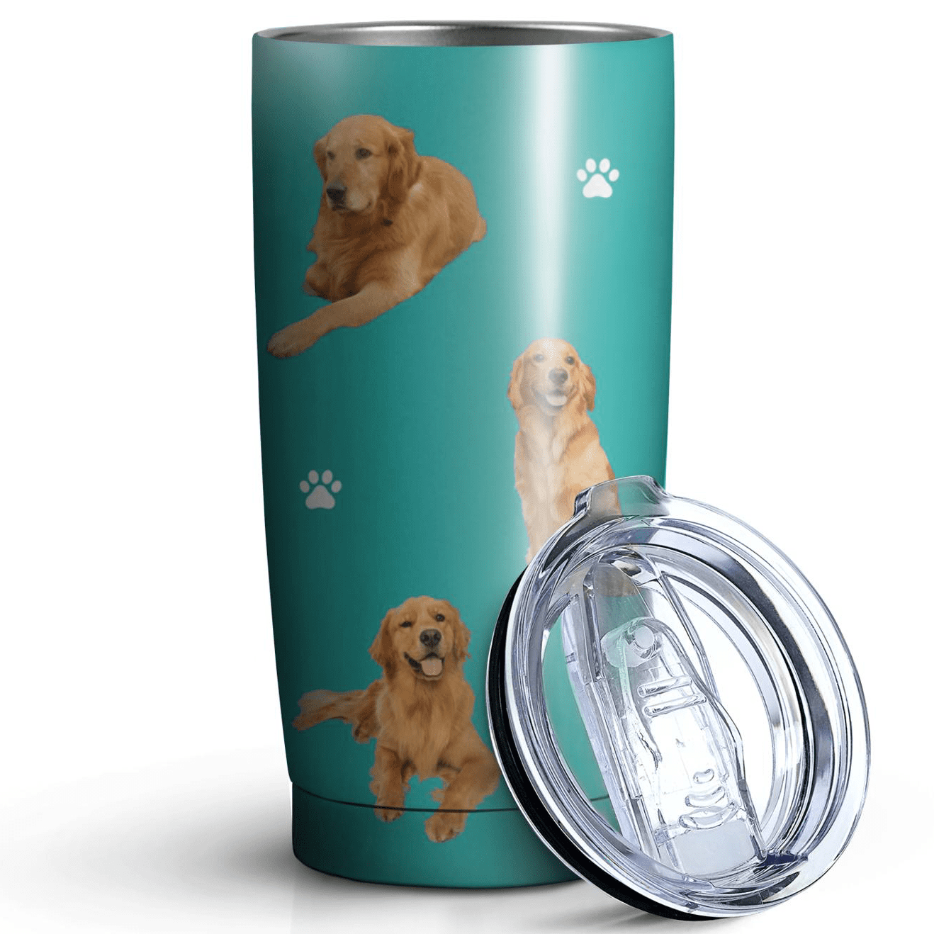 Christmas Gift Golden Retriever Dog Tumbler 20oz,Double Wall Stainless ...