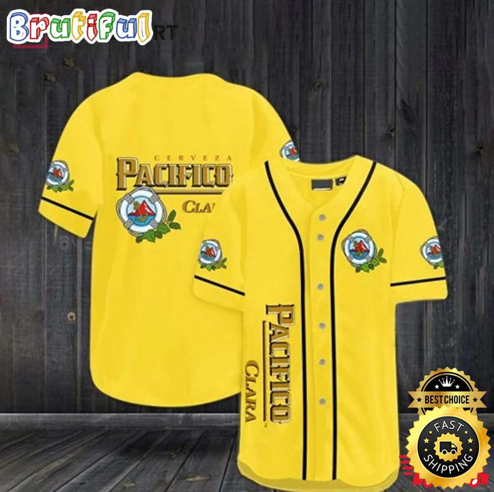 Christmas Gift Lover Beer Yellow Pacifico Beer Baseball Jersey Sunny ...