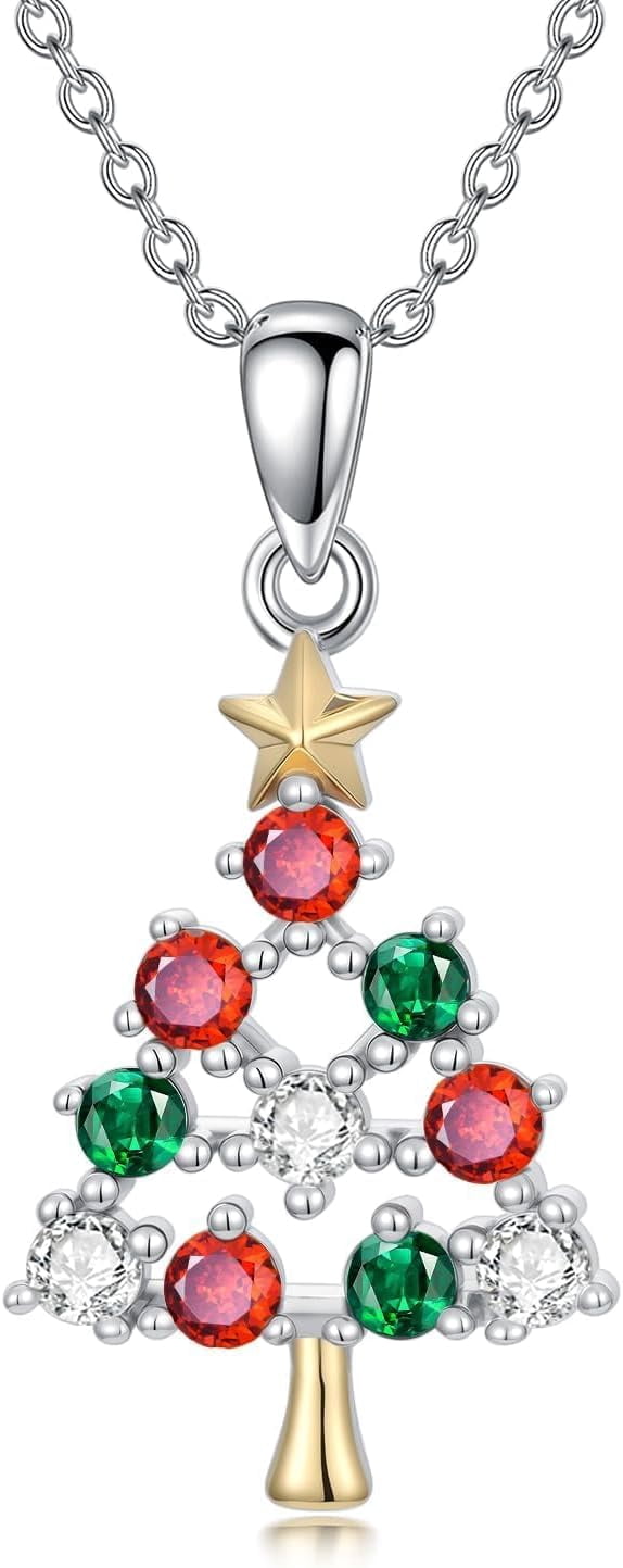 Christmas Gift Santa Tree Necklace for Women 925 Sterling Silver ...