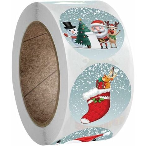 Christmas Gift Stickers Label Cartoon Snowflake Sticker Decorative ...