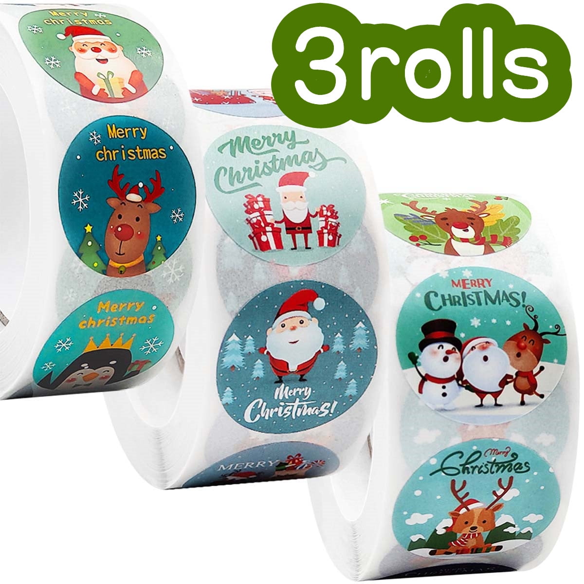 1500 Piece Christmas Gift Tag Stickers - Adhesive Decorative Holiday ...