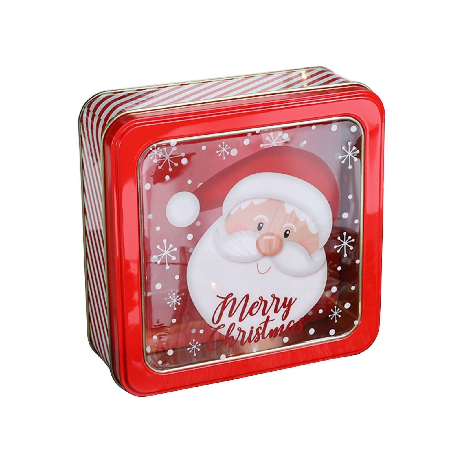 Christmas Gift Tin Box Metal Cookie Tinplate Storage Box with Lid ...
