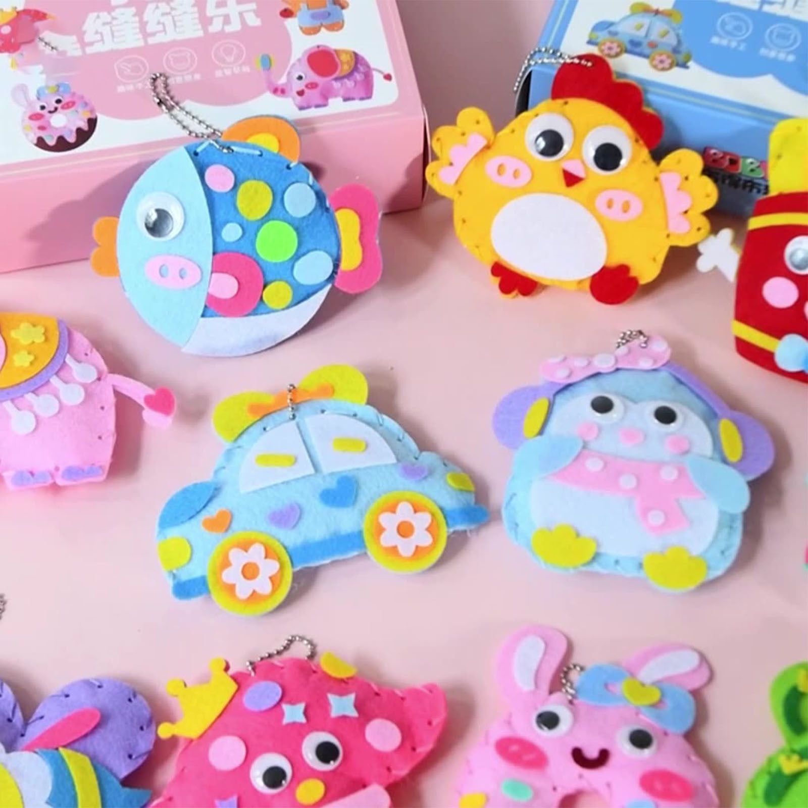 Animal Hand Puppet Crafts Kit for Kids Sewing Kits for Girls 4-9 Felt ...