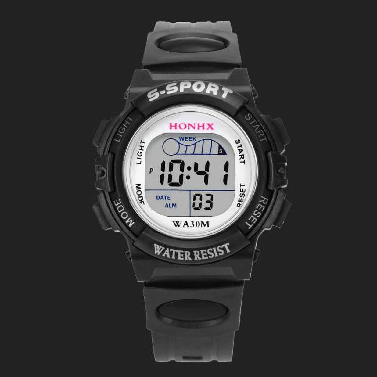 InsCrazy Waterproof LED Sports Watch, Digital Display, Alarm, Black ...
