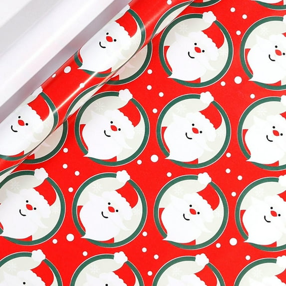 Christmas Gift Wrapping Paper Santa Claus Snowman Xmas Tree Pattern ...