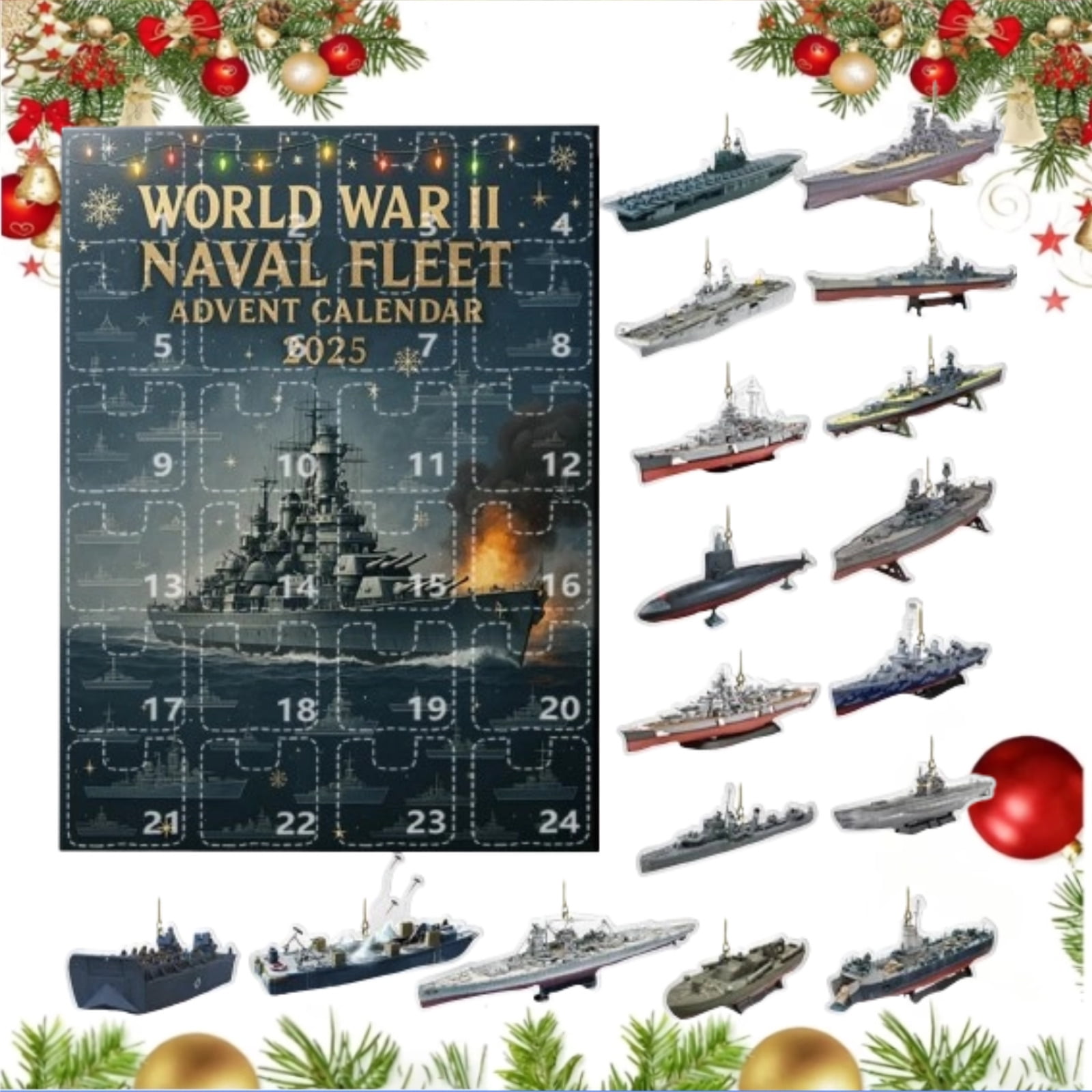 Christmas Gift-Wwii Naval Fleet Advent Calendar 2025 – 24 Days of ...