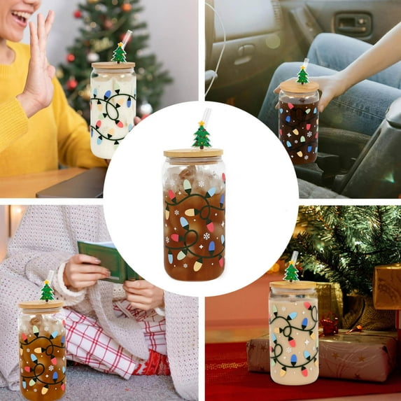 Christmas Gifts, 12.85oz Color Changing Christmas Lights Iced Coffee ...