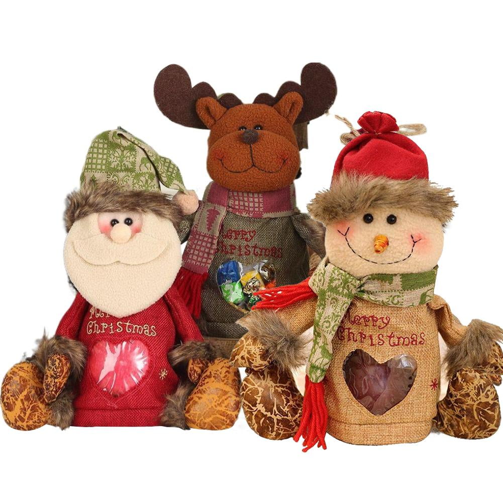 Christmas Gifts Bags Zipper Design, Fabric Christmas Candy Gift Bags ...