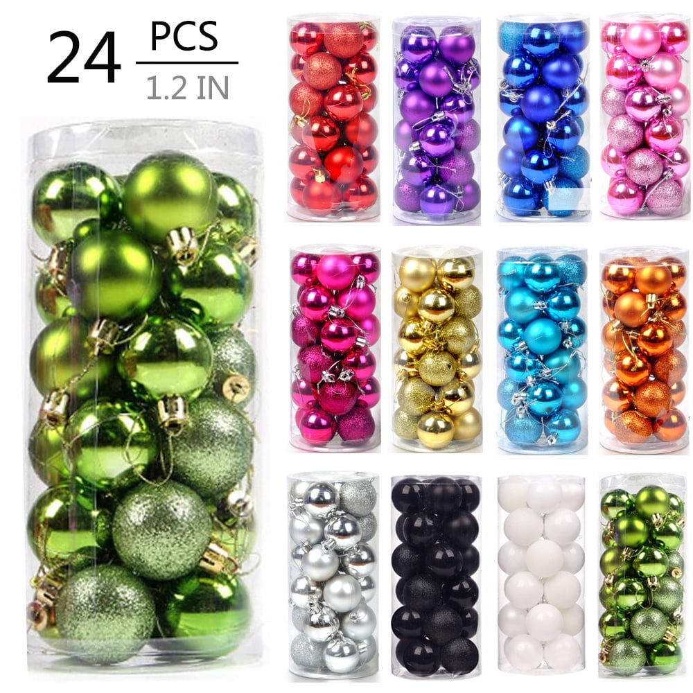 Christmas Gifts on Clearance 1.18" 24Pcs Christmas Balls Ornaments for ...