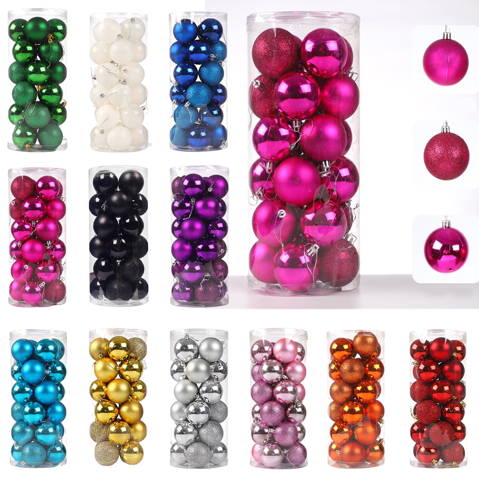 Christmas Gifts Decorations for Home 60mm Christmas Tree Ball Bauble ...