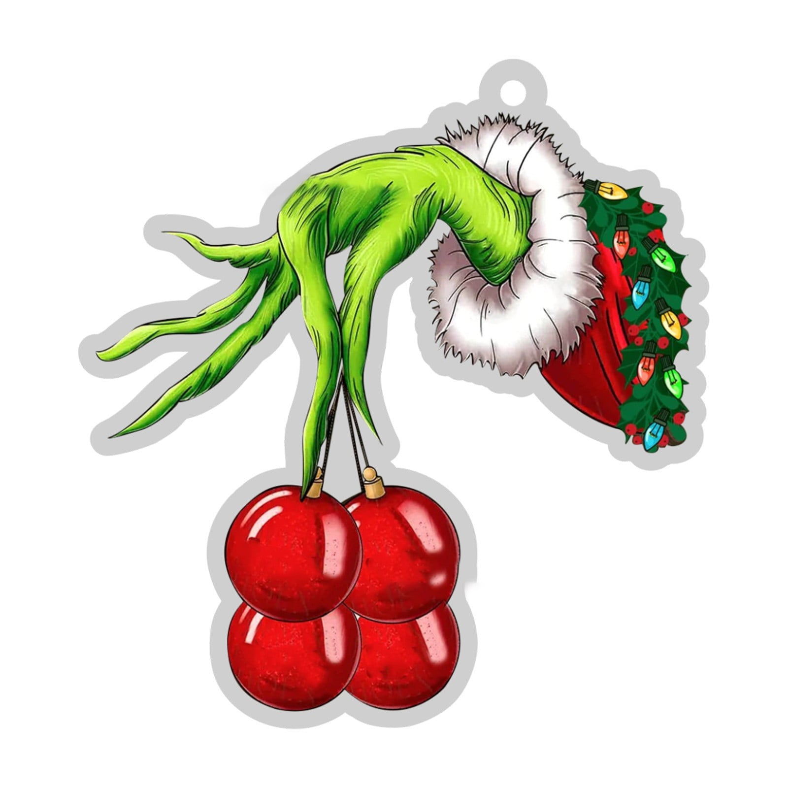 Christmas Gifts Grinch Christmas Festive Green Hand Christmas Ornament ...