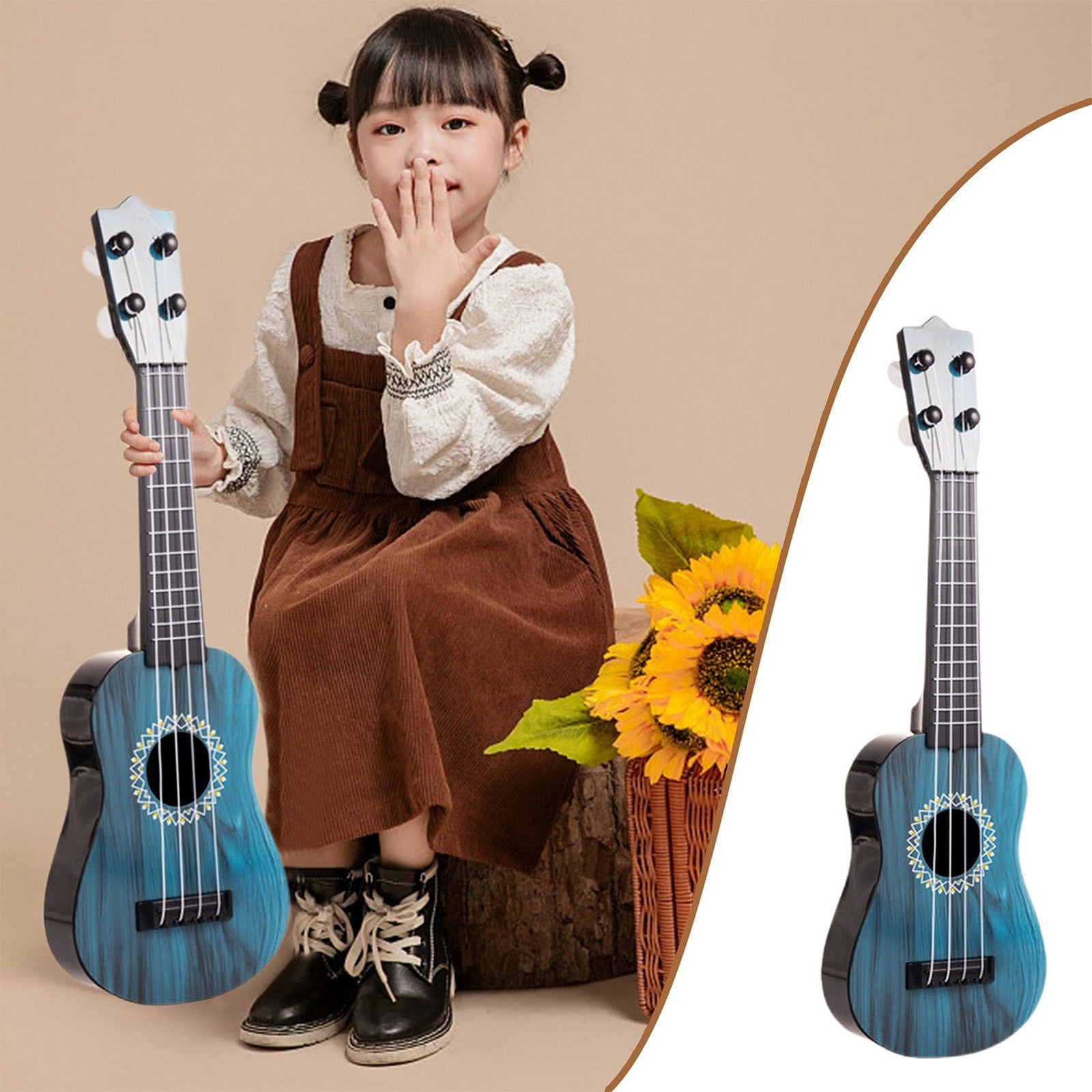 17in Ukulele Guitar - 4 Strings Mini Guitar Musical Instruments ...