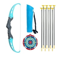 LED Bow and Arrow for Kids Light Up Archery Toy Set with 10 Suction Cup Arrows Target & Quiver ...