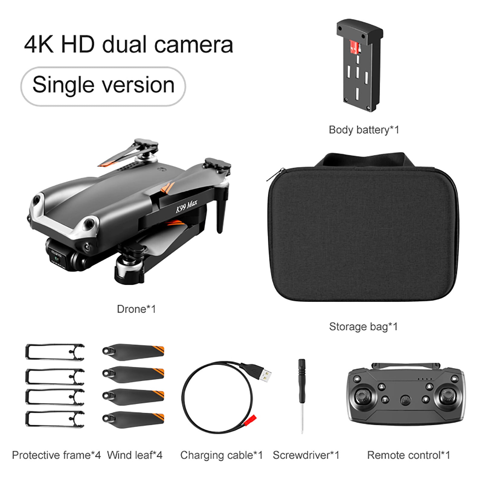 Christmas Gifts Liweisiy K99 Max Obstacle Avoidance Uav 4K Camera Hd ...
