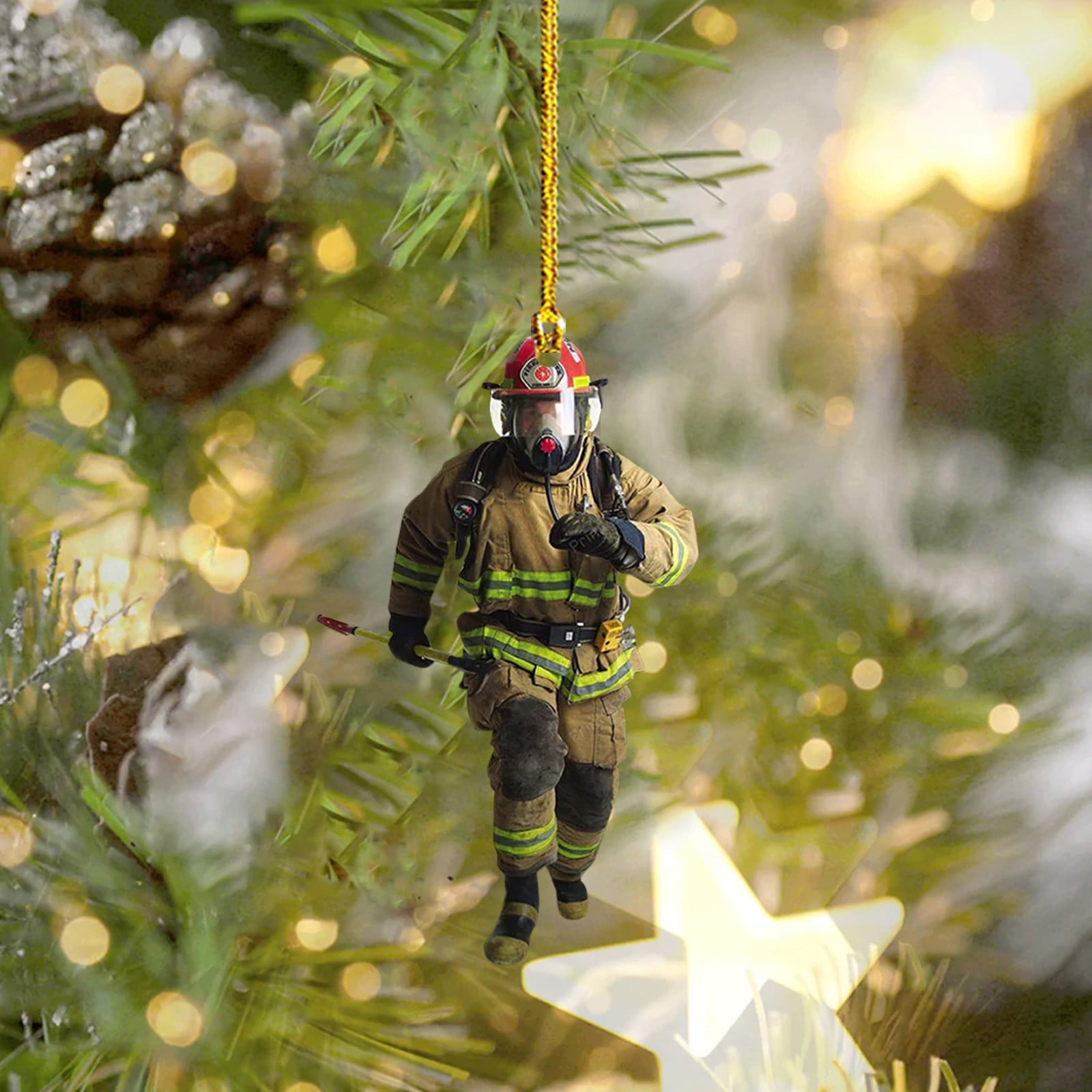 Christmas Gifts Ozmmyan Christmas Firefighter Ornaments Personalized ...