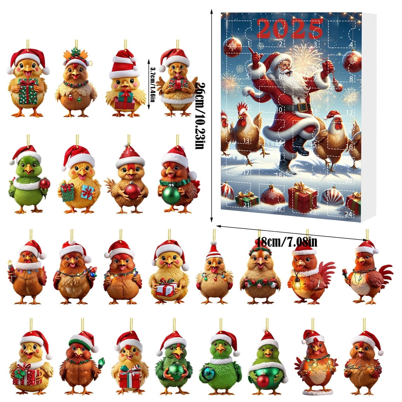 Christmas Gifts Qwtwty 2025 Christmas Countdown Calendar Cute Acrylic ...