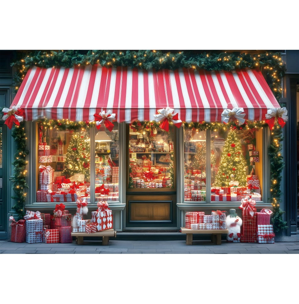 Christmas Gifts Store Backdrop Xmas Party Adult Kids Portrait ...
