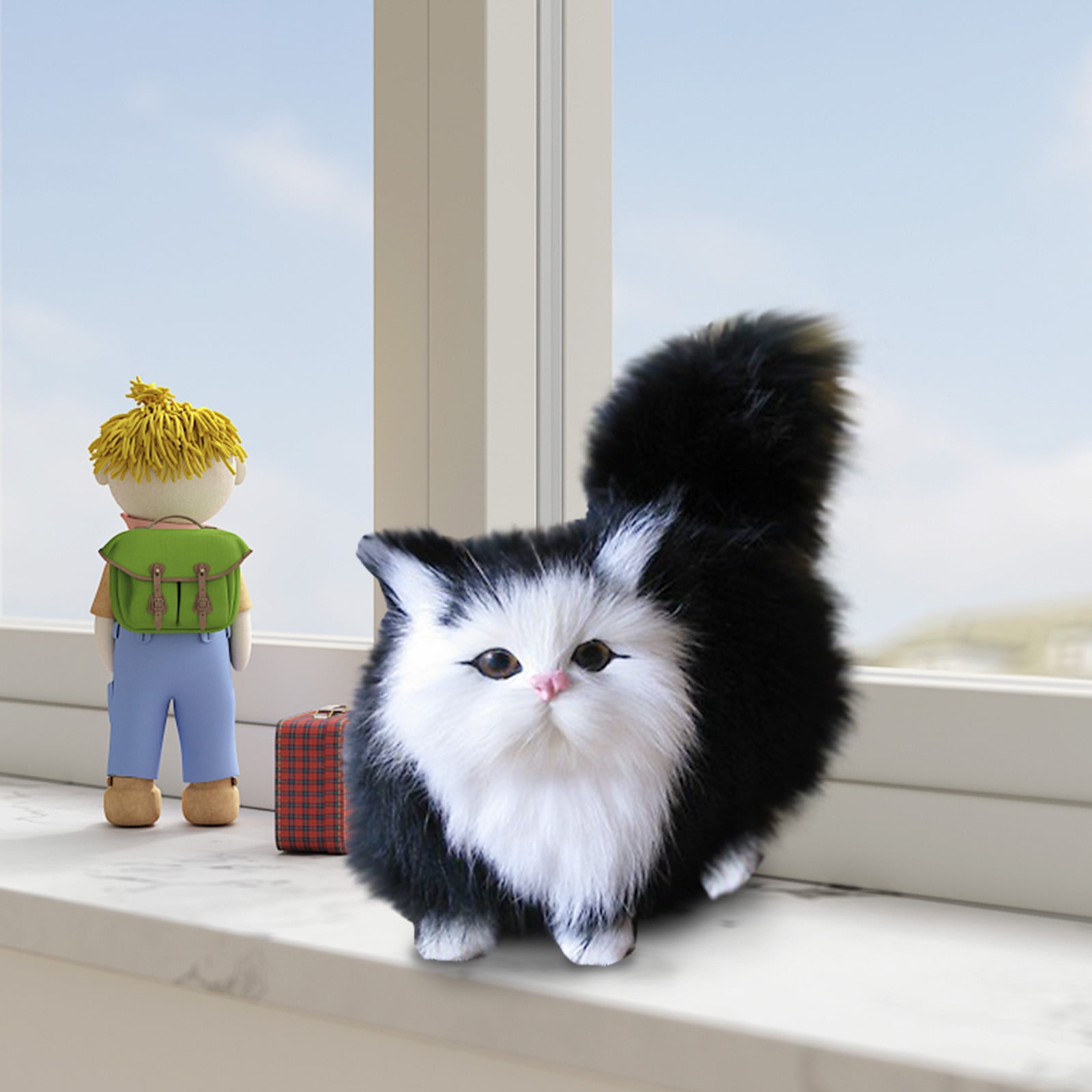 Christmas Gifts Stuffed Realistic Cat,Simulation Cat Toys Plush ...