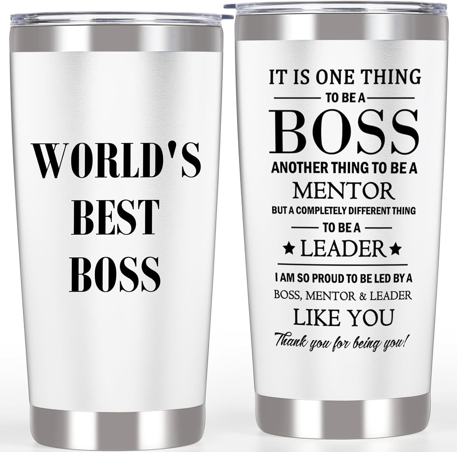 Christmas Gifts for Women Men Boss Tumbler, Appreciation Gifts for Boss ...