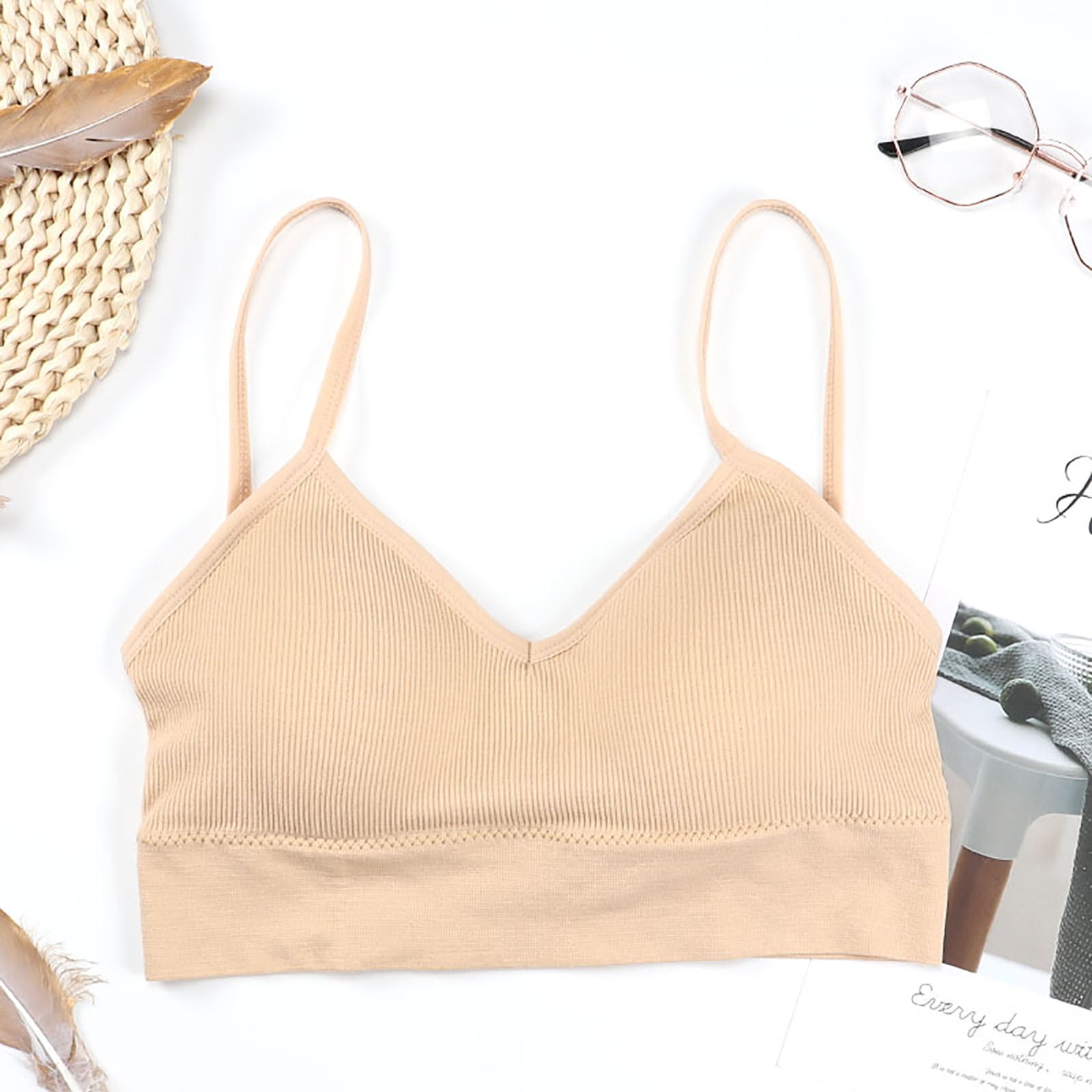 Christmas Gifts XWSHYW Sports Bra Plus Size Breathable Casual Push up ...