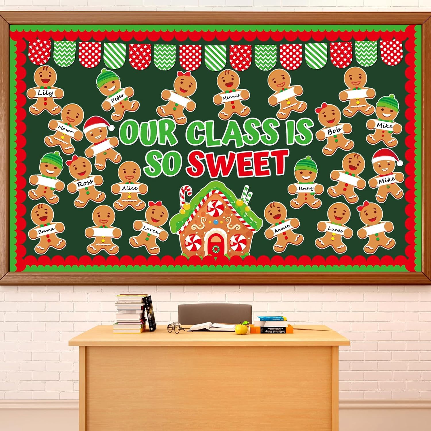 Christmas Gingerbread Bulletin Board Decorations Gingerbread Man House ...