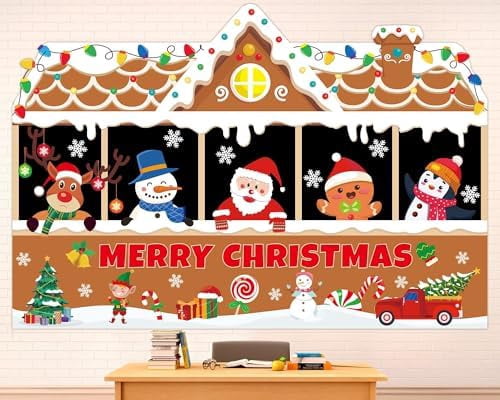 Christmas Gingerbread Bulletin Board Decorations Merry Christmas ...