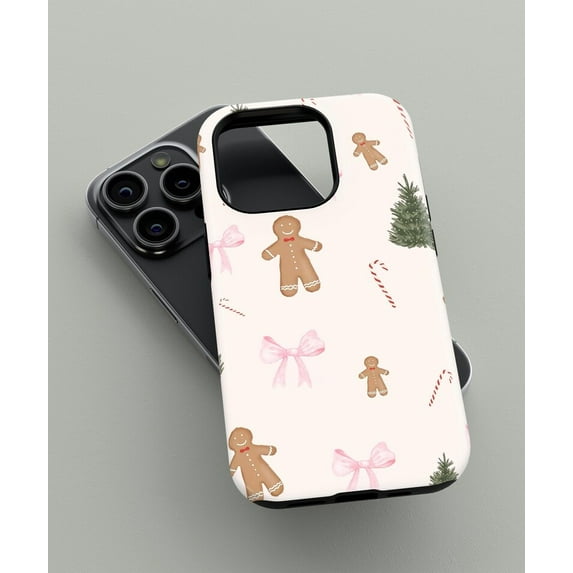Christmas Gingerbread Candy Cane Holiday Phone Case for iPhone 16 15 14 ...
