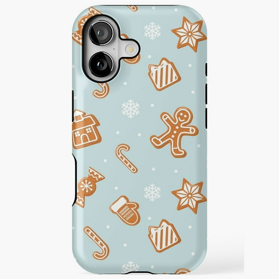 Christmas Gingerbread Cookies and Snowflakes Pattern Phone Case for ...