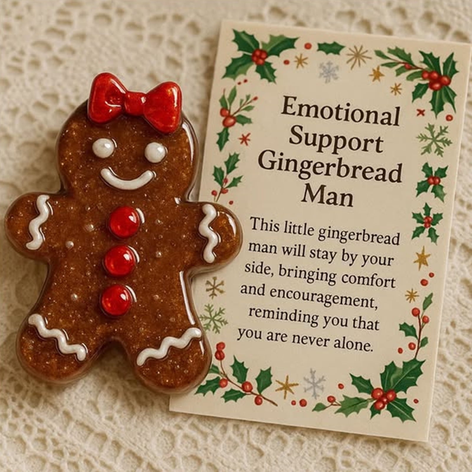 Christmas Gingerbread Doll Ornament Set Legend of Emotional Support ...