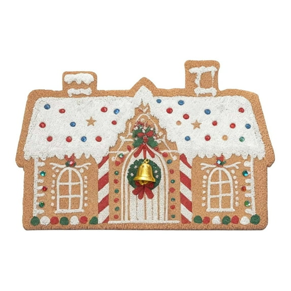 Christmas Gingerbread House Bathroom Mat Christmas Area Rug Cute ...