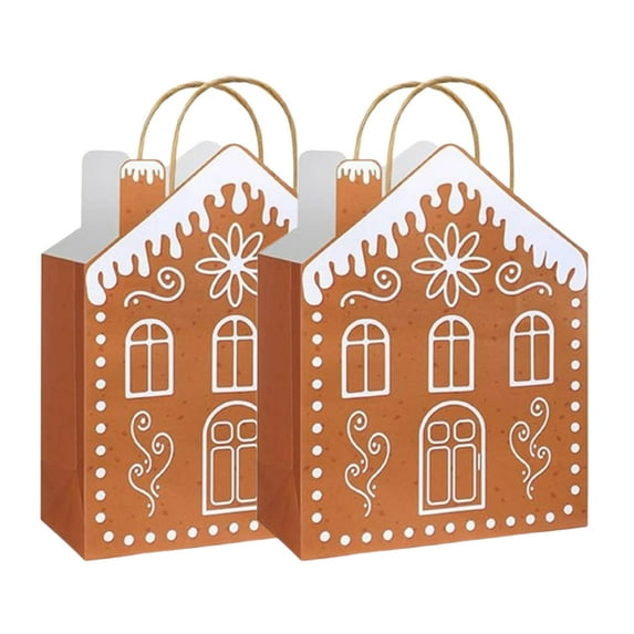 Christmas Gingerbread House Candy Gift Bag – Festive Holiday Gift Bag ...