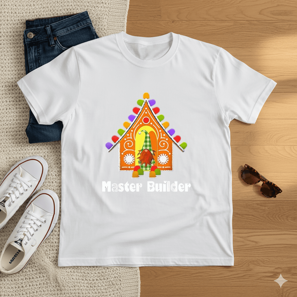 Christmas Gingerbread House For Bakers And Decorators Unisex Tee up to ...