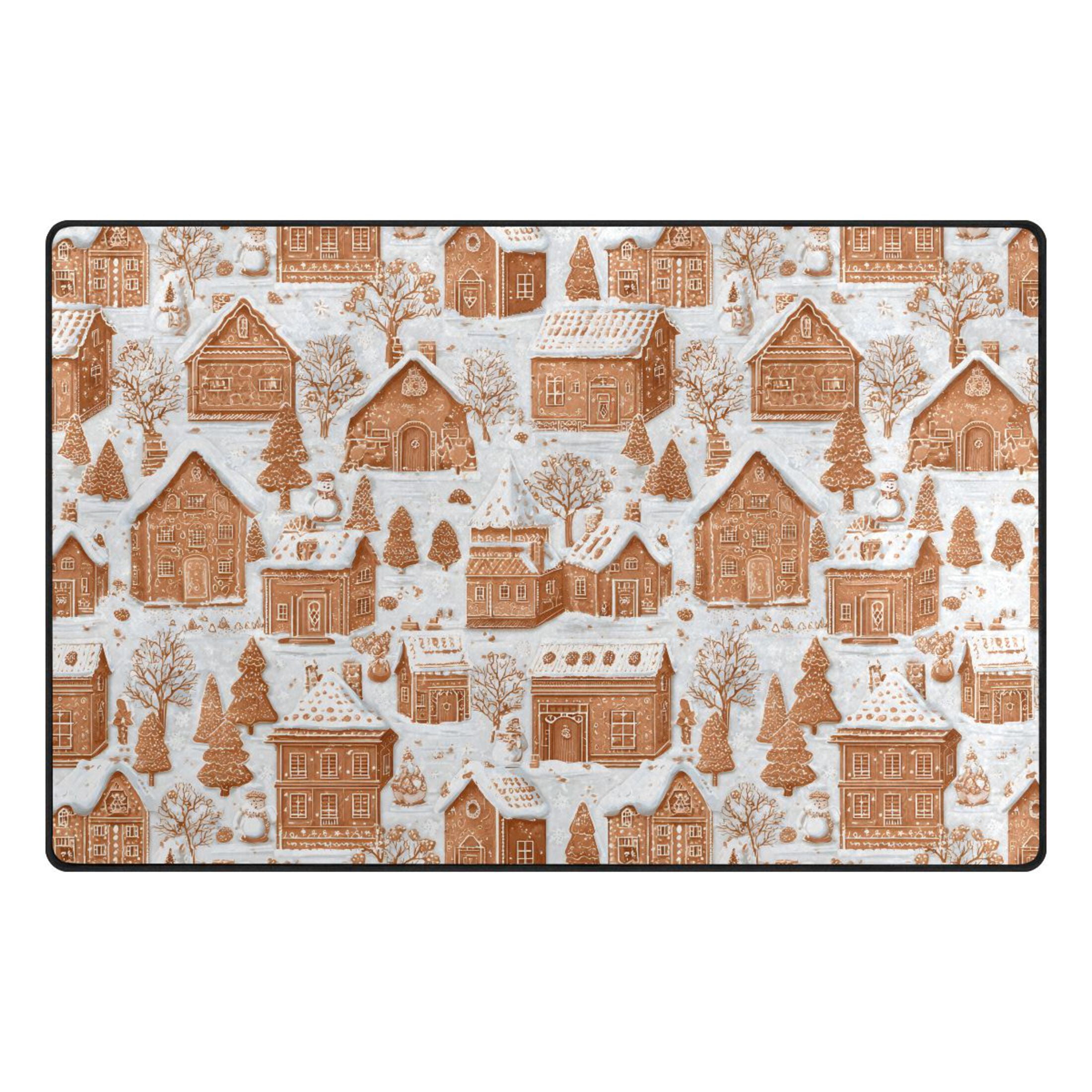 Christmas Gingerbread House Memory Foam Area Rug 31"x20" Non Slip ...