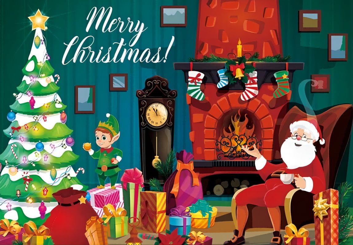 Christmas Gingerbread House Photography Backdrop Red Wall Snowflake ...