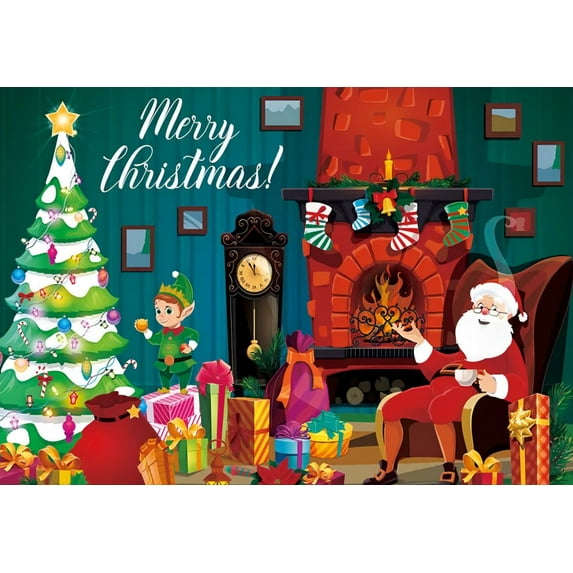 Christmas Gingerbread House Photography Backdrop Red Wall Snowflake ...