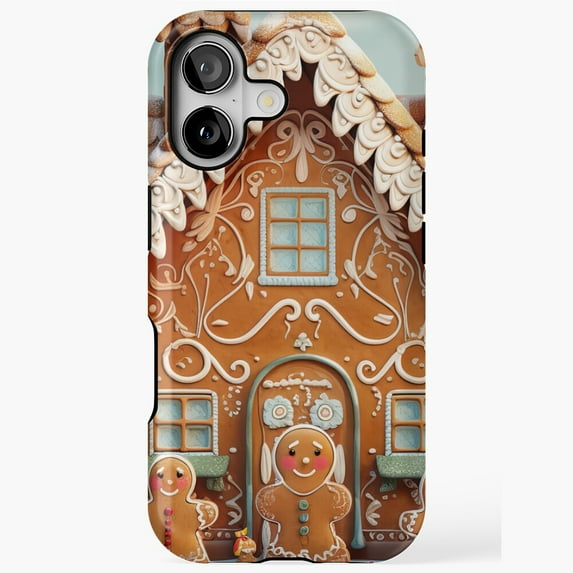 Christmas Gingerbread House and Man Festive Art Phone Case for iPhone ...