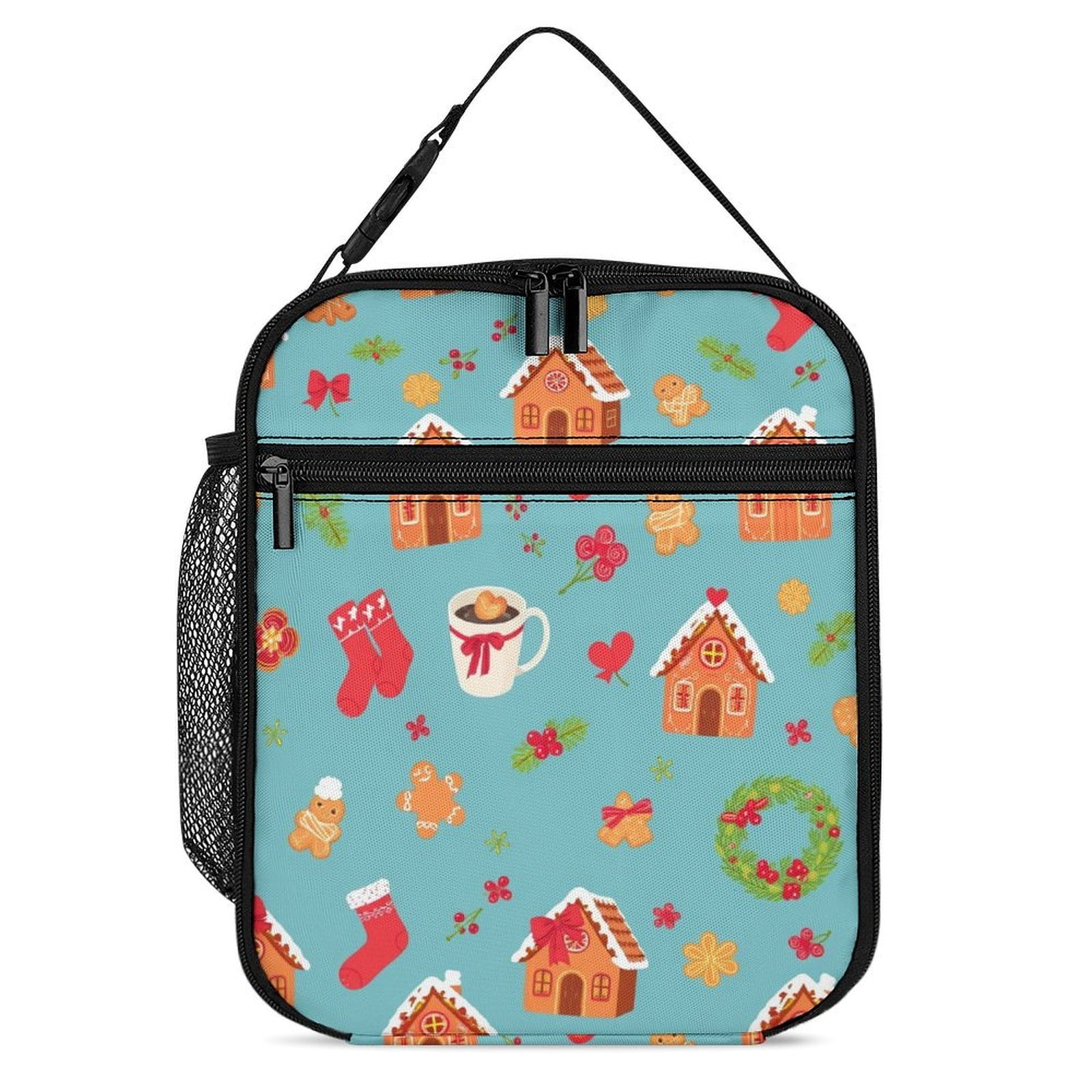 Christmas Gingerbread Houses Lunch Bag Thermal Bag Lunch Container ...