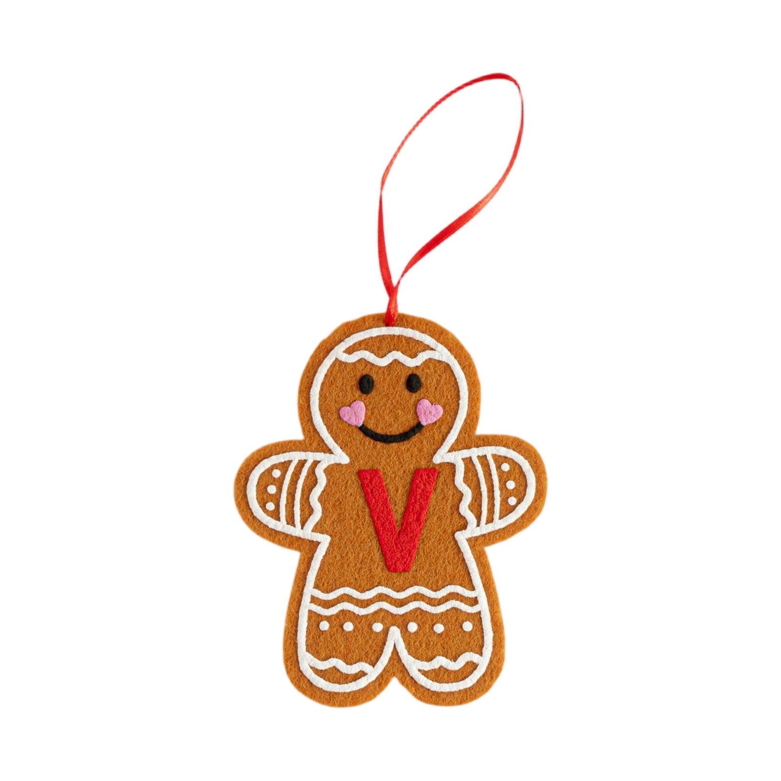 Christmas Gingerbread Man Decor - Cute Gingerbread Man Letter Pendant ...