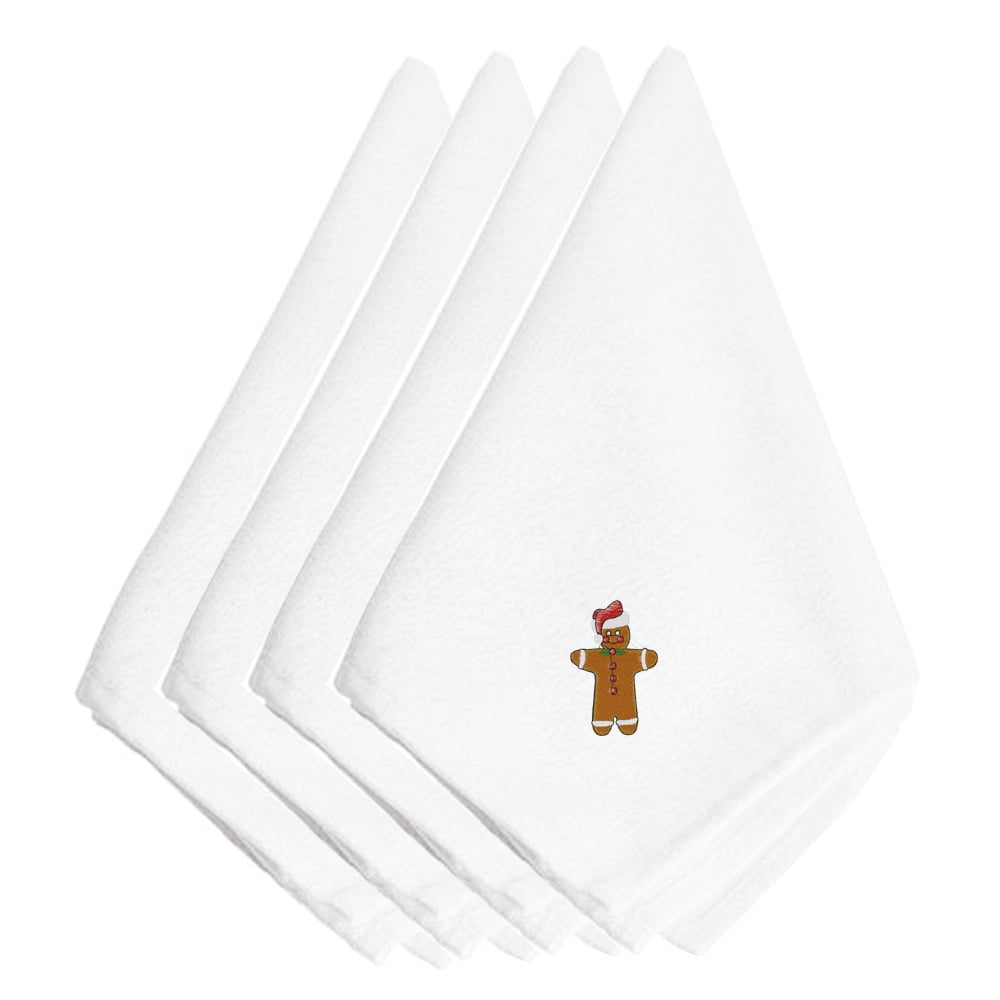 Christmas Gingerbread Man Embroidered Napkins Set of 4 - Walmart ...