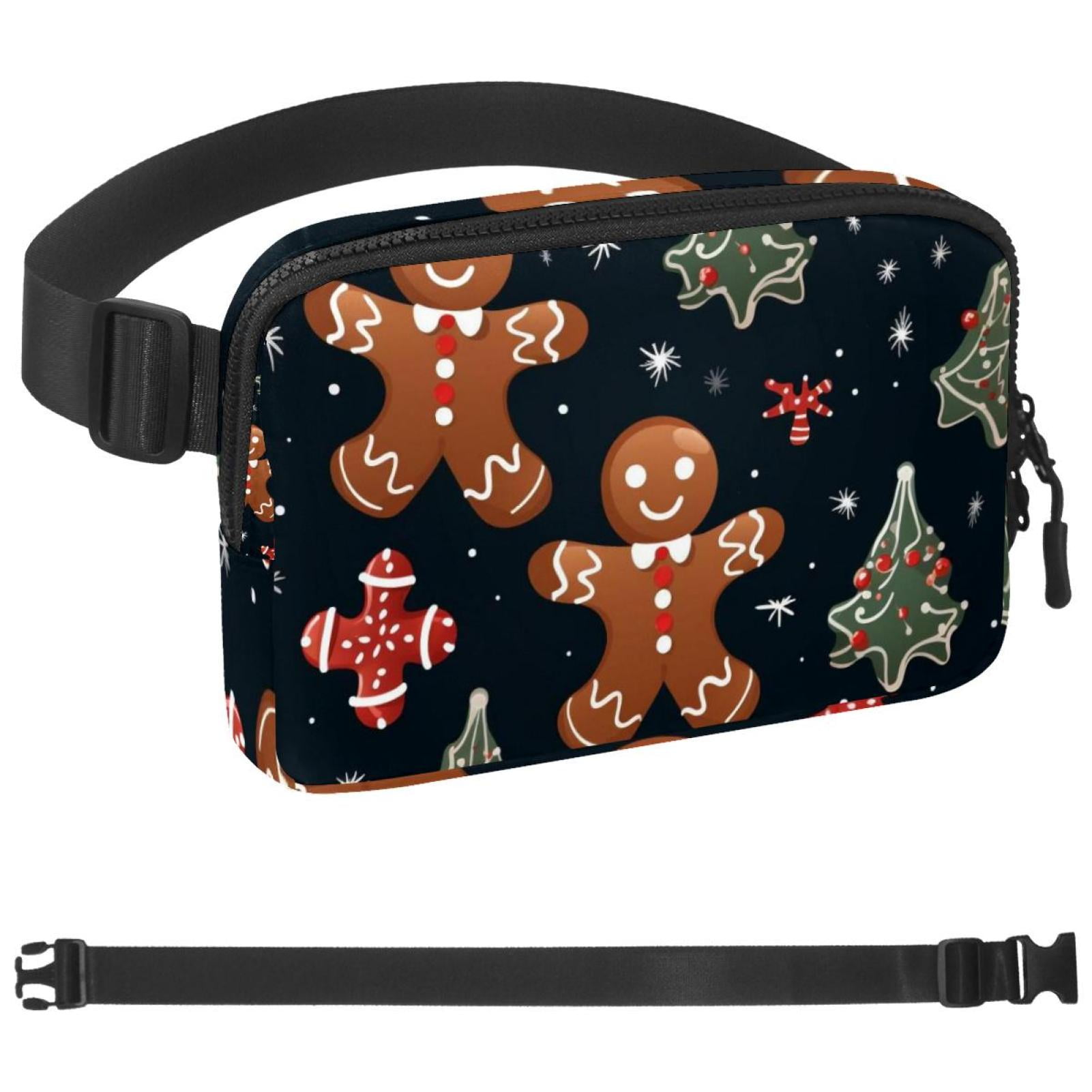 Christmas Gingerbread Man Fanny Pack for Men Women Hiking Waist Bag ...