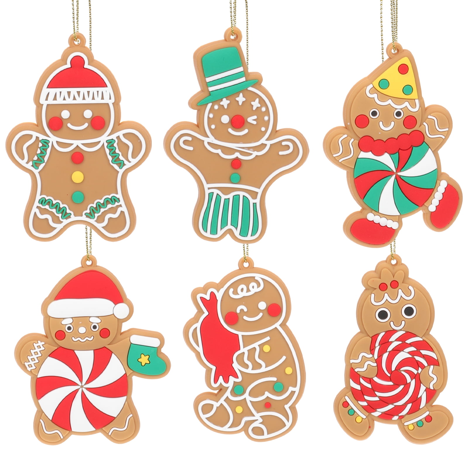 Christmas Gingerbread Man Hanging Ornaments for Decoration with PVC ...